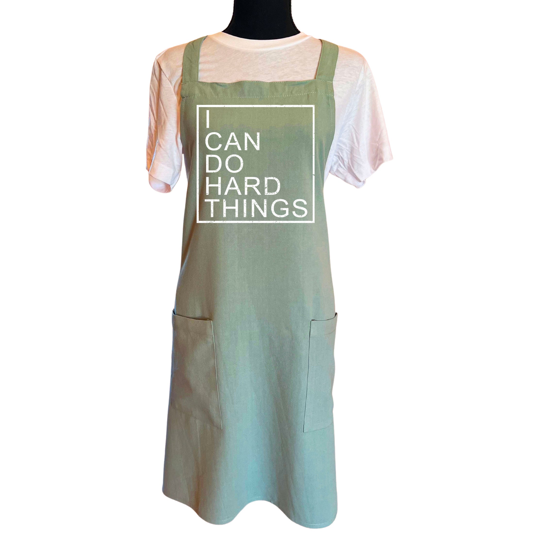 I CAN DO HARD THINGS (Block) | Apron – Miss Annie's-Home-and-Kitchen